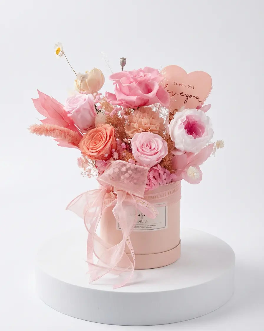 Pinky | Preserved Flower Box – WEMICKIT - Melbourne Flower Delivery